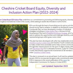 Our EDI story | Cheshire Cricket Board